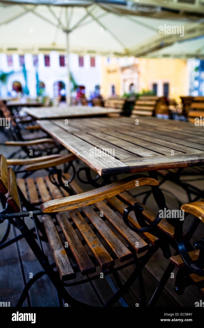 Exterior of a street cafe in Germany Stock Photo - Alamy