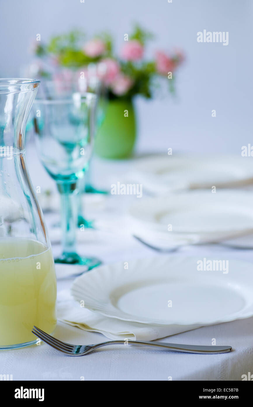 well-laid table for a celebration Stock Photo - Alamy