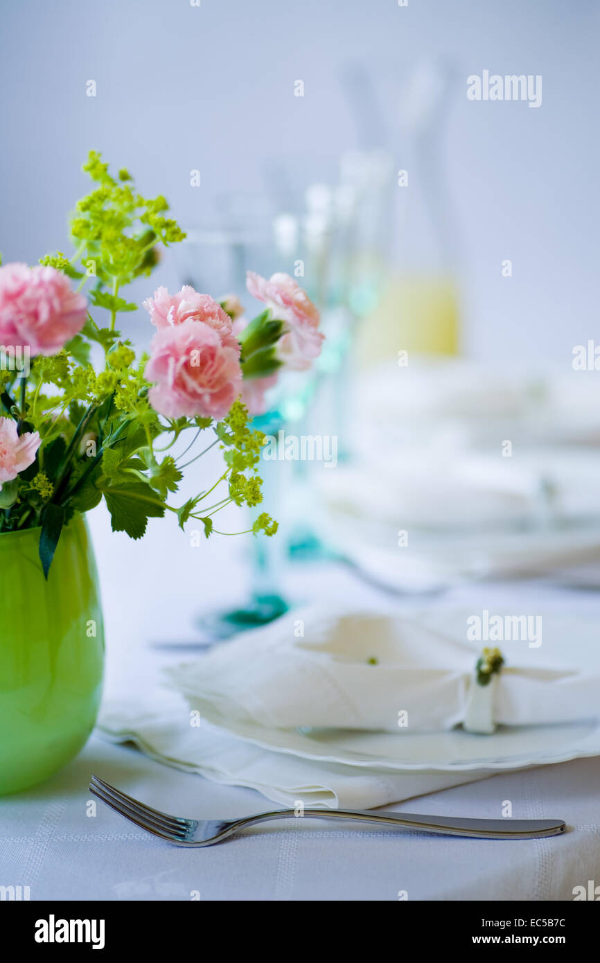 well-laid table for a celebration Stock Photo - Alamy