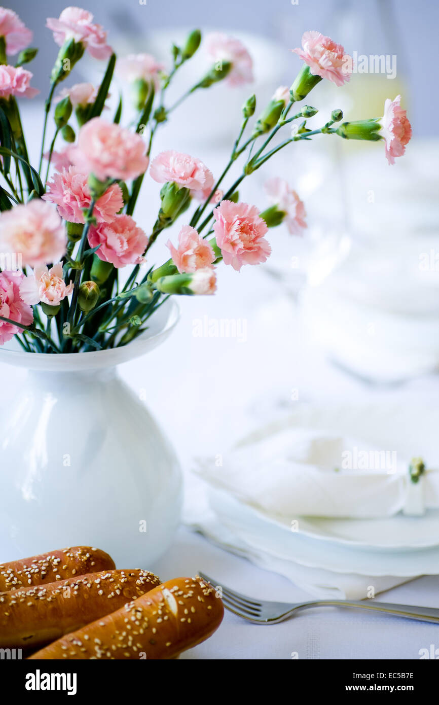 well-laid table for a celebration Stock Photo - Alamy