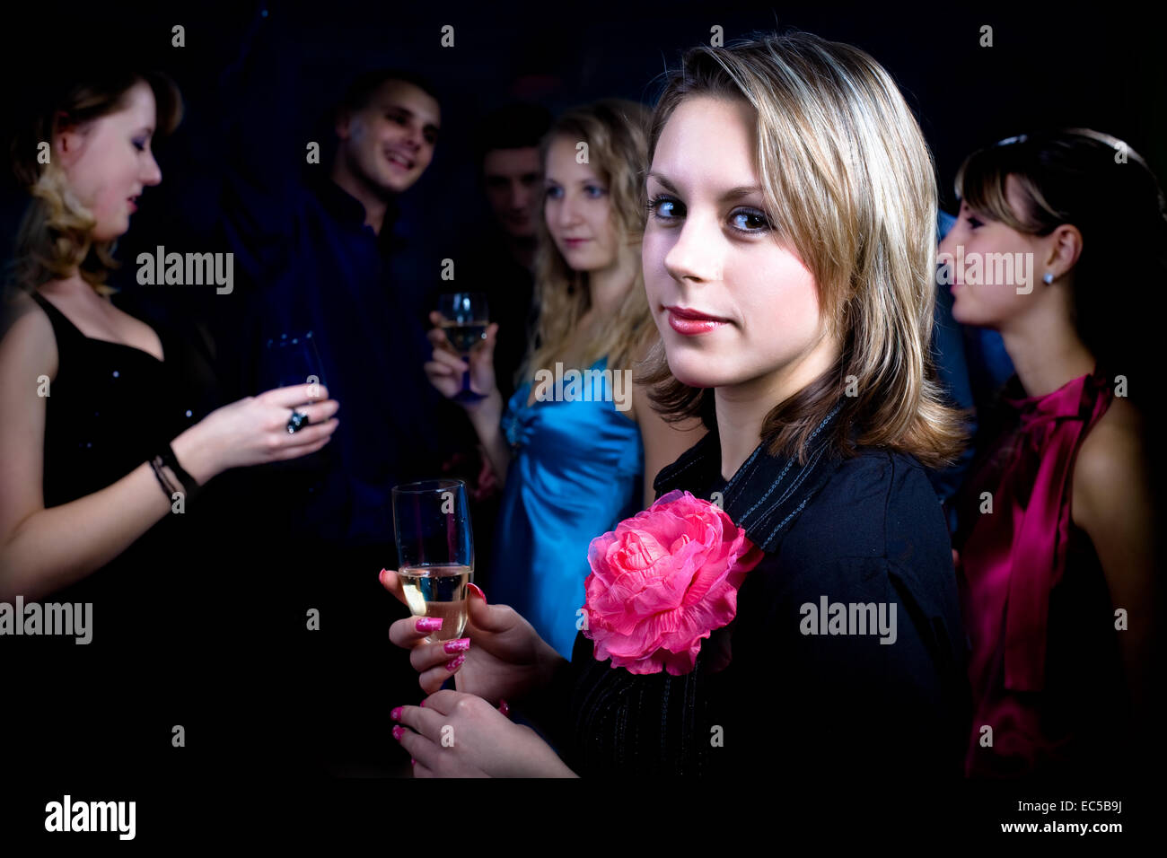 birthday party with many young people Stock Photo - Alamy