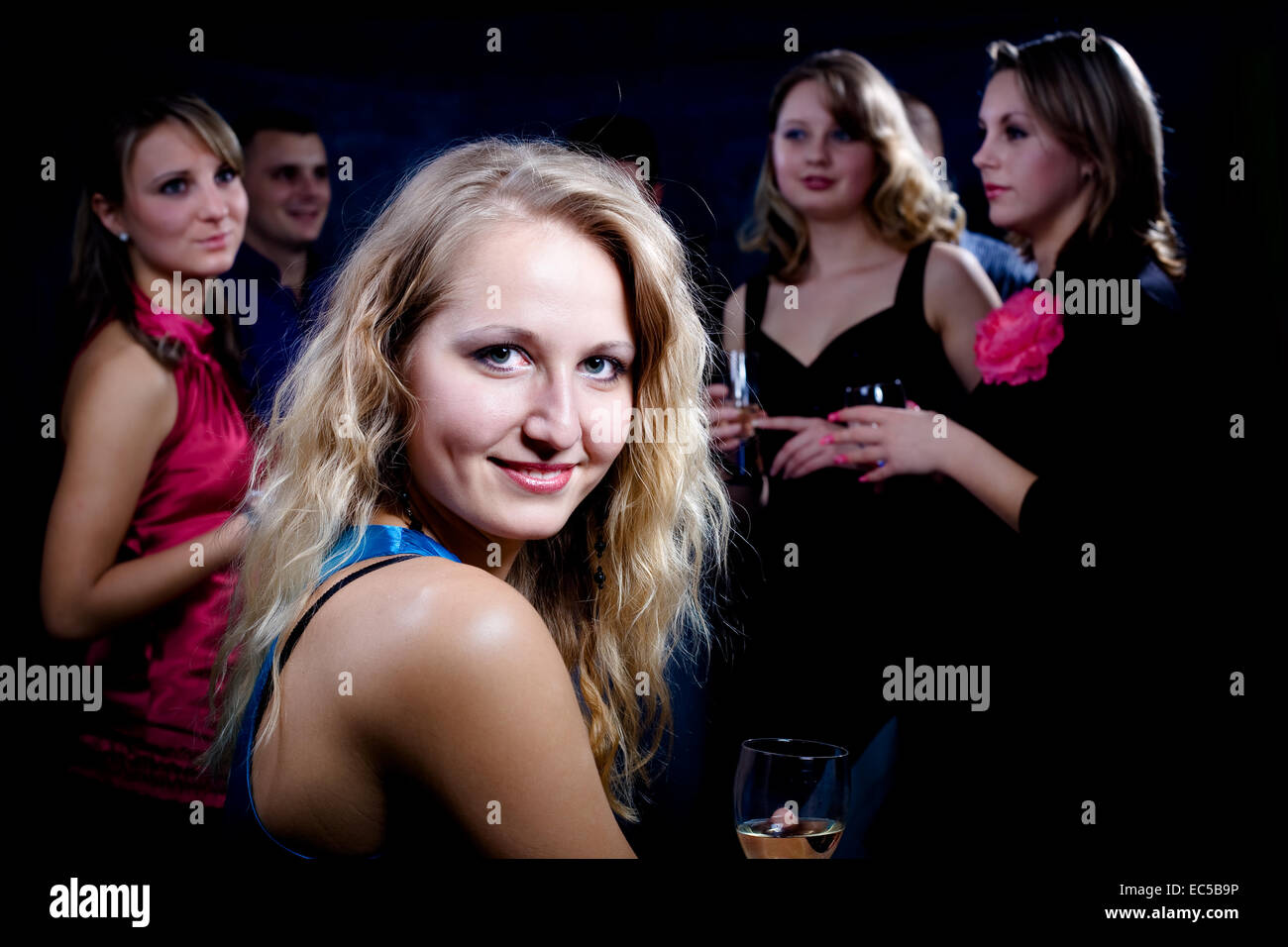 birthday party with many young people Stock Photo - Alamy