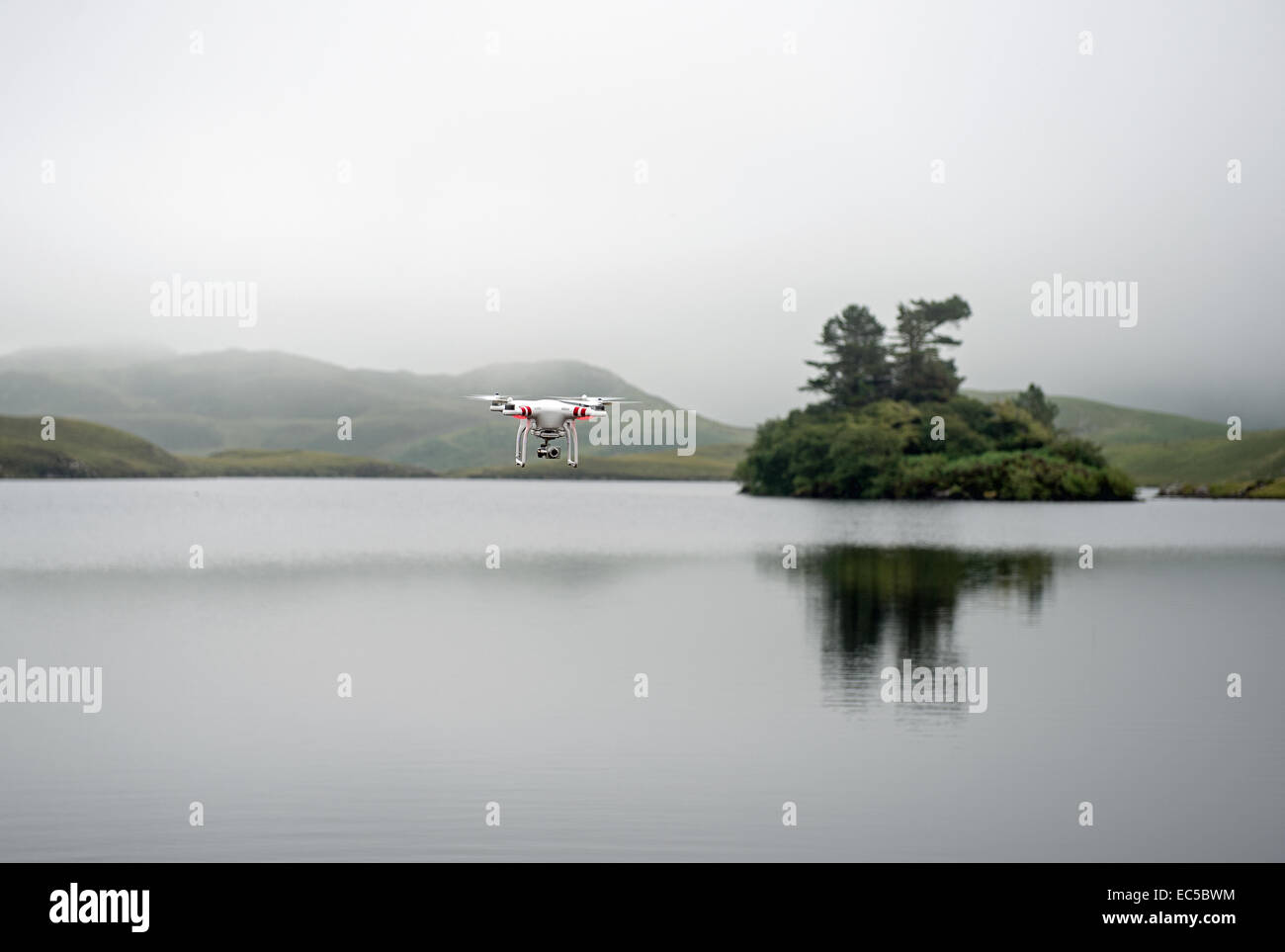 QuadCopter Drone hovering Stock Photo - Alamy