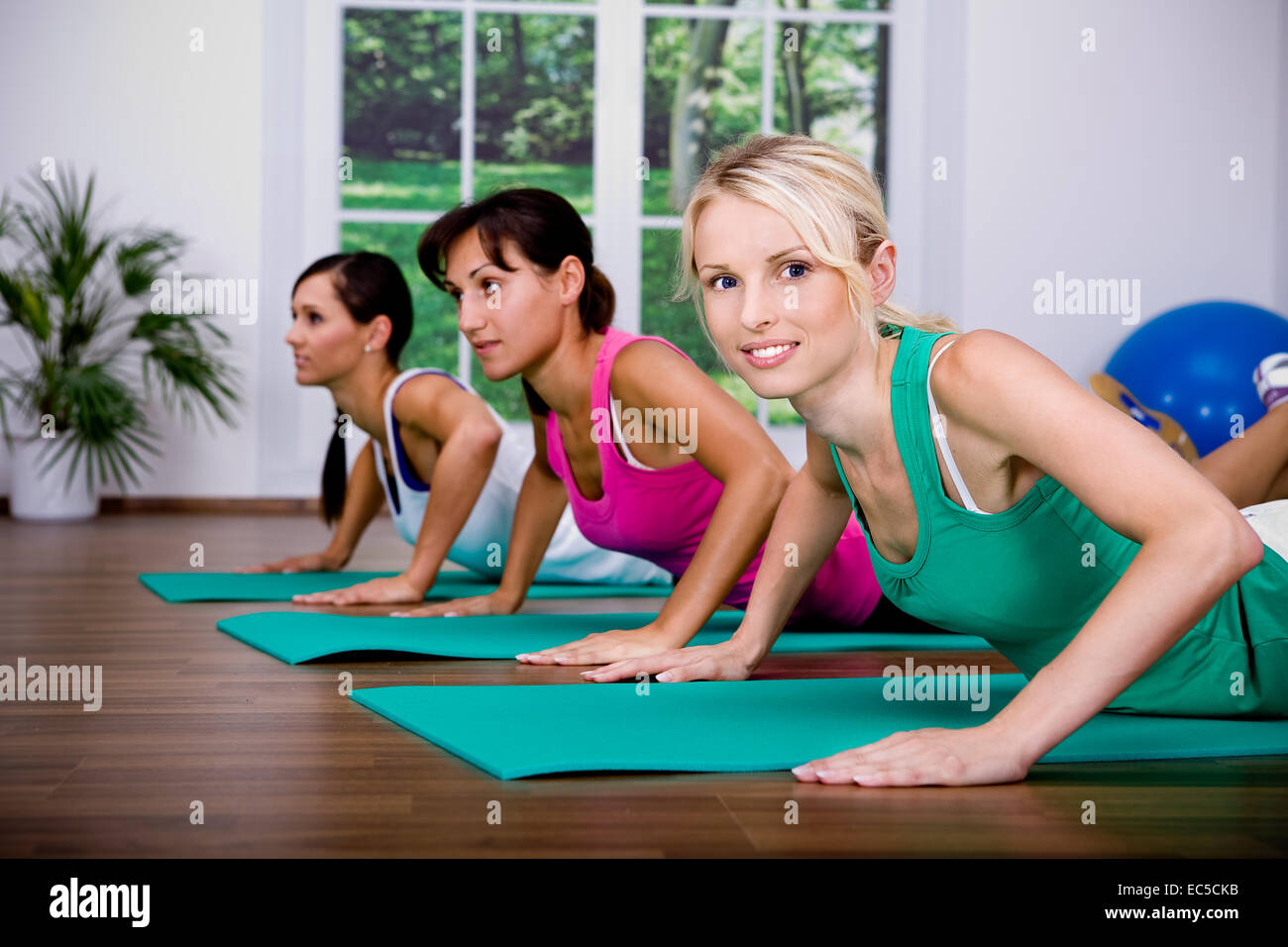young women at aerobics training in the gym Stock Photo - Alamy