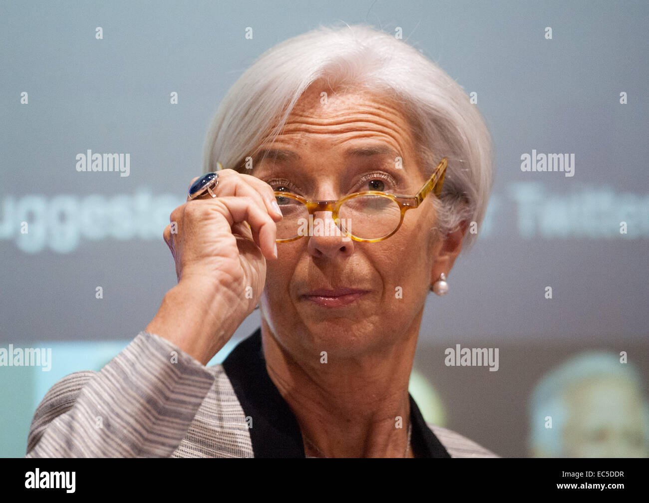 Christine lagarde portrait glasses hi-res stock photography and images ...
