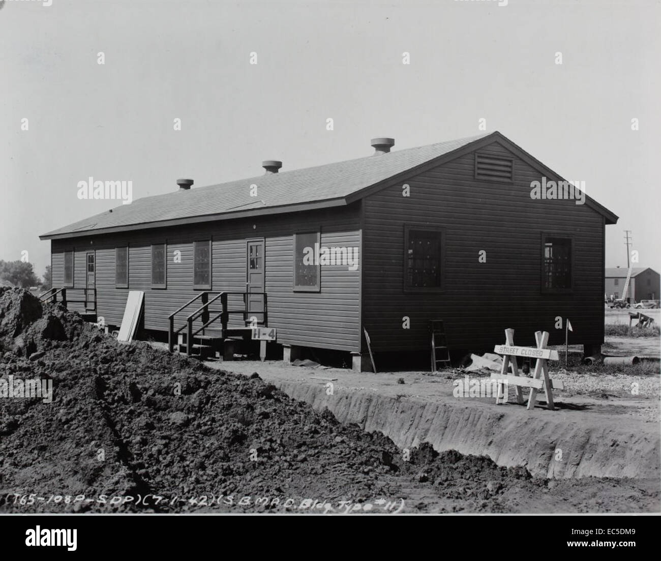 The construction of the San Bernardino Air Base, captured in this image ...