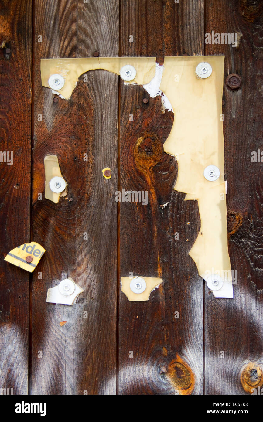 broken sign on wooden lumber Stock Photo - Alamy