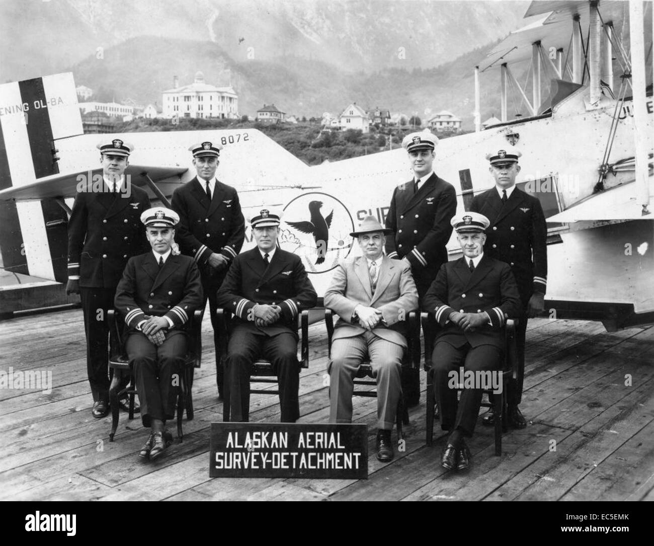 This image from an Alaskan aerial survey (AL-92) showcases the aircraft ...
