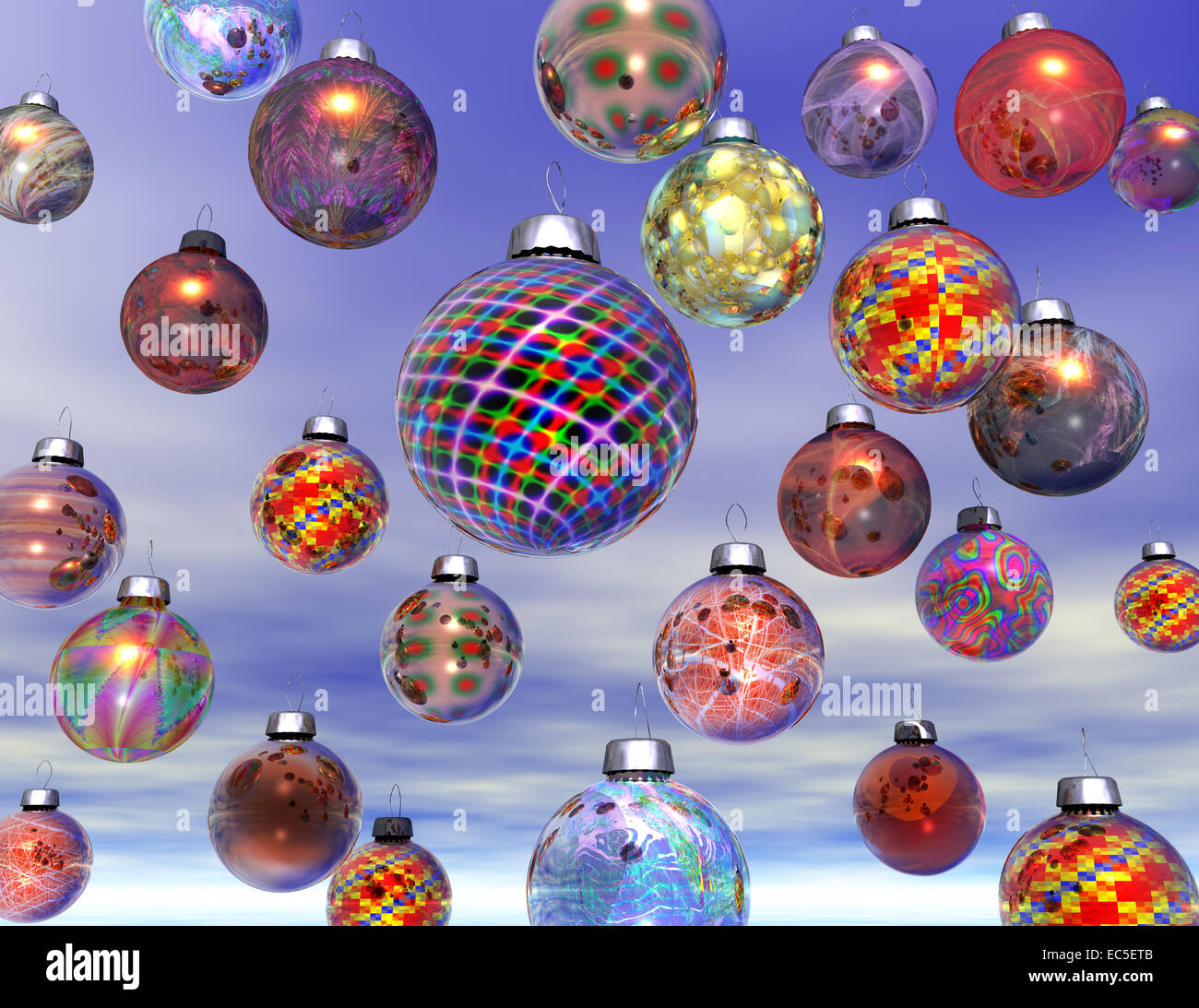 digital visualization of christmas decoration Stock Photo - Alamy