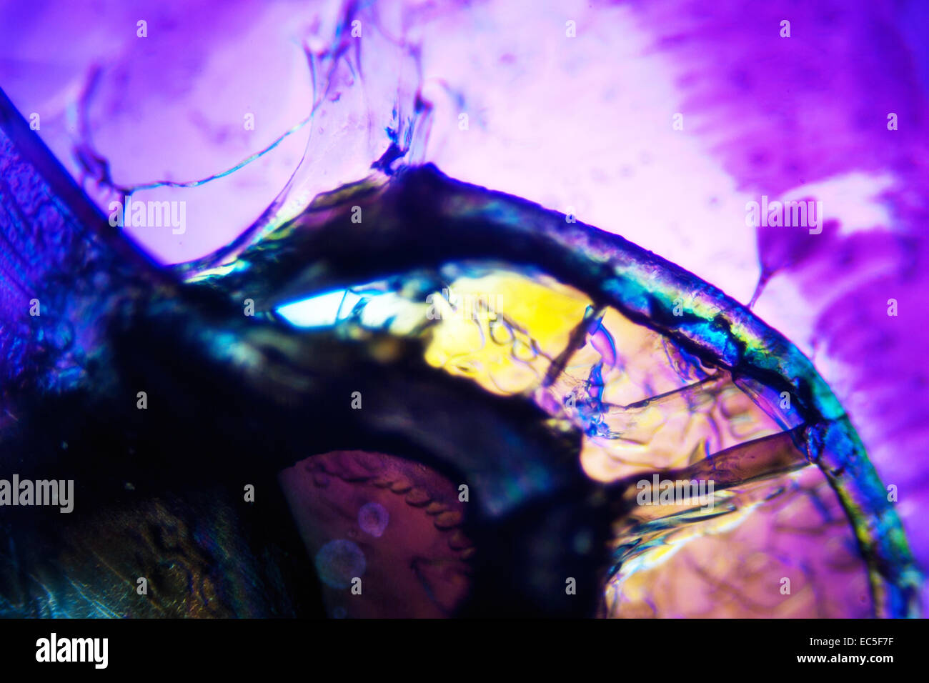 Light Graphics Microphoto of translucent structures in polarized light ...