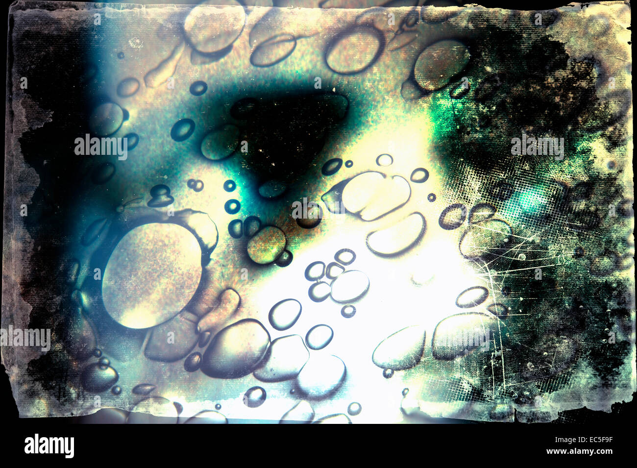 Lightgraphics Microphoto of a burned color slide Stock Photo - Alamy