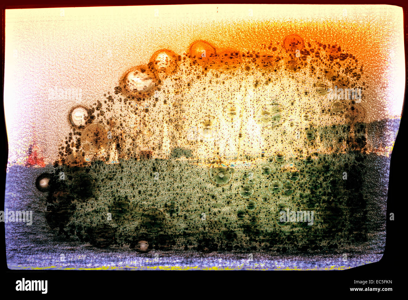 Light Graphic Scan of a burned color slide Stock Photo - Alamy