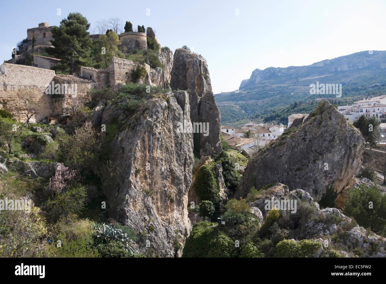 Bell tower castle guadalest alicante hi-res stock photography and ...