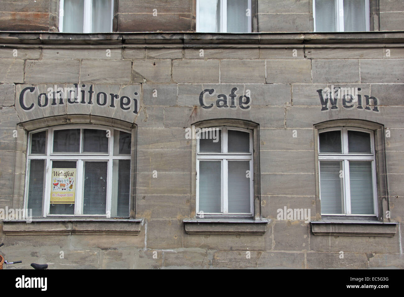Historic sandstone facade in Altdorf near Nuremberg, Middle Franconia ...