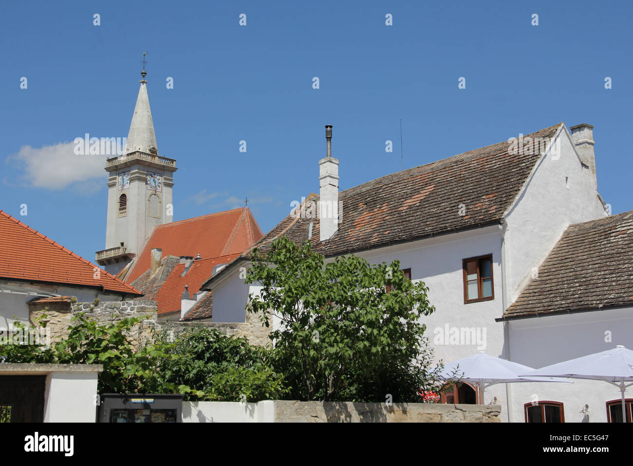 Church in Rust at Lake Neusiedl in Burgenland, Austria Stock Photo - Alamy