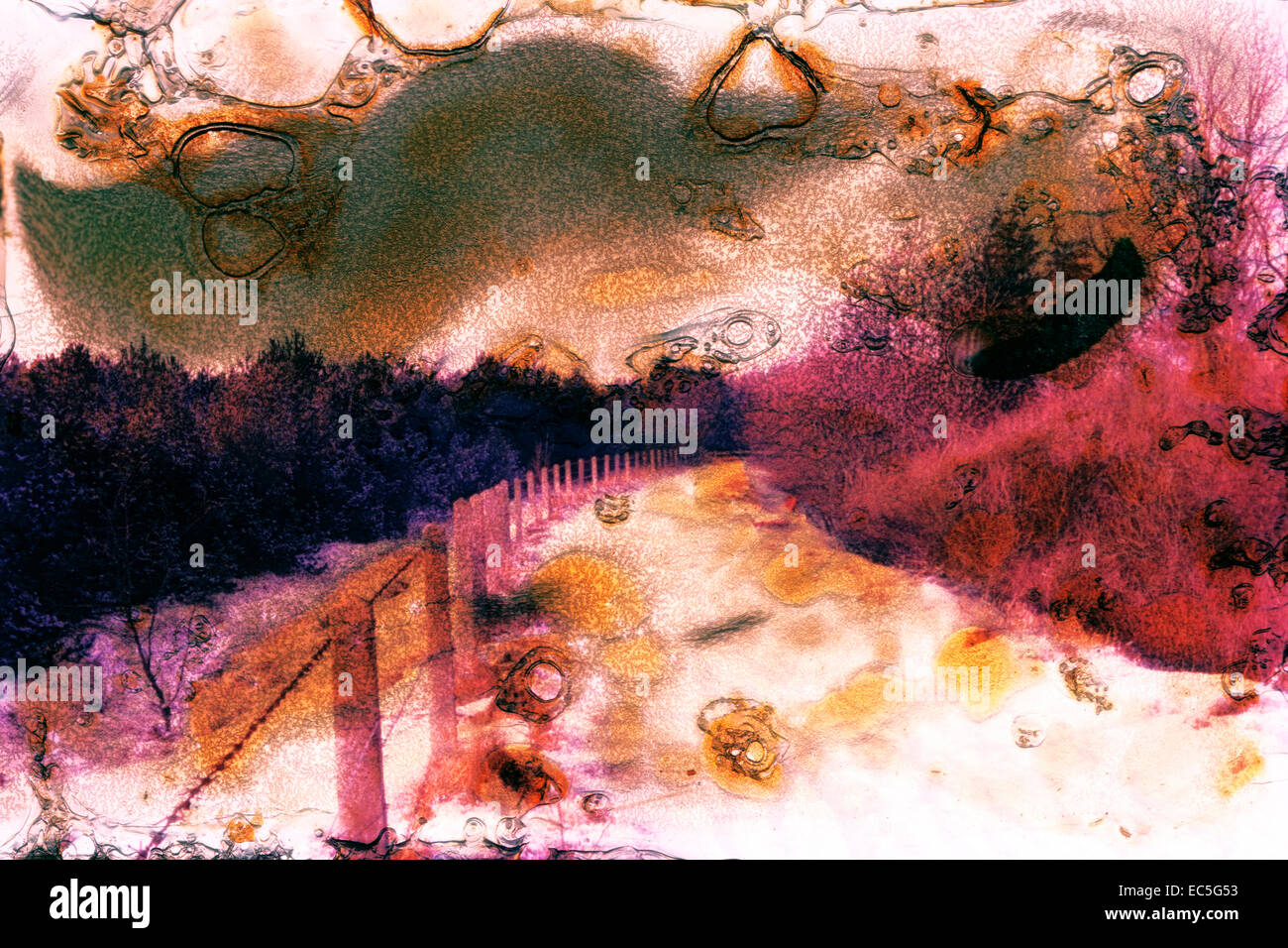 Lightgraphics Scan of a burned color slide Stock Photo - Alamy