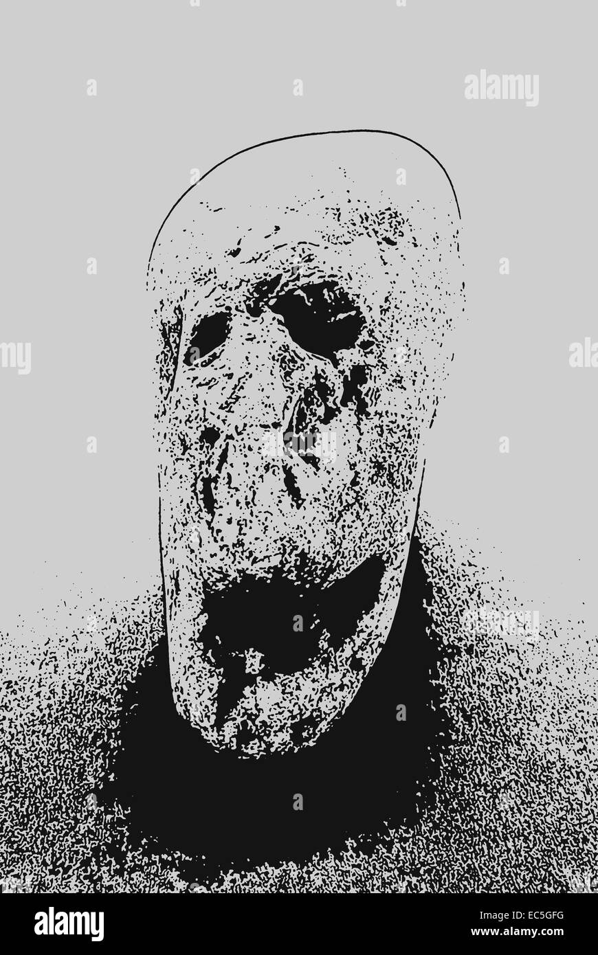 Face contorted Black and White Stock Photos & Images - Alamy