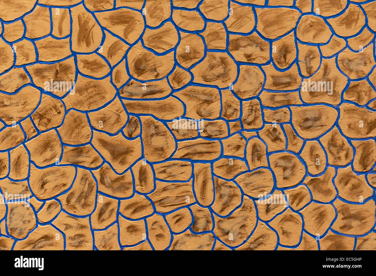 pattern in blue and terracotta Stock Photo - Alamy