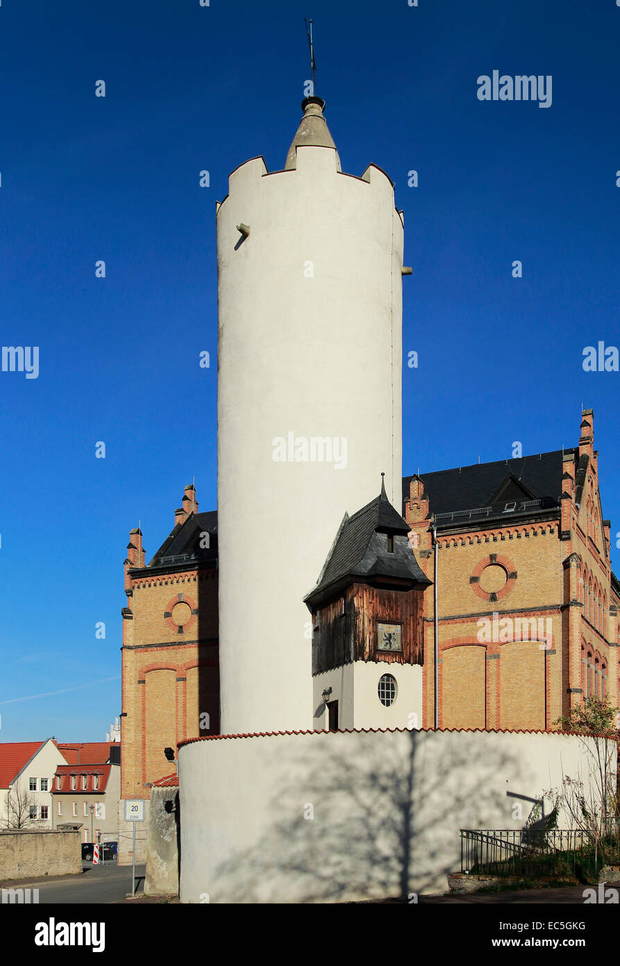 White Tower in Pössneck, Thuringia, Germany Stock Photo - Alamy