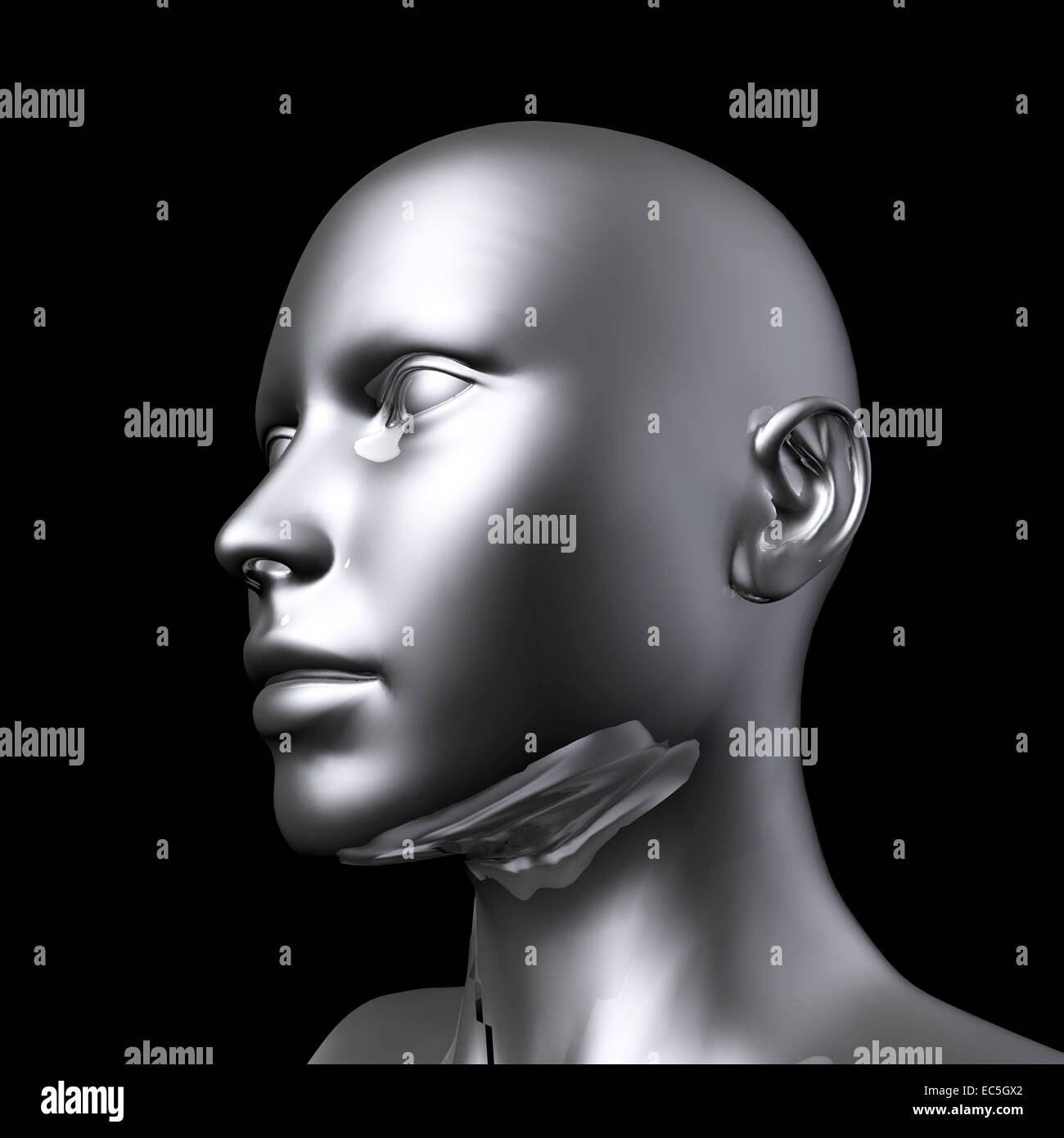 Digital visualization of a cyborg Stock Photo - Alamy