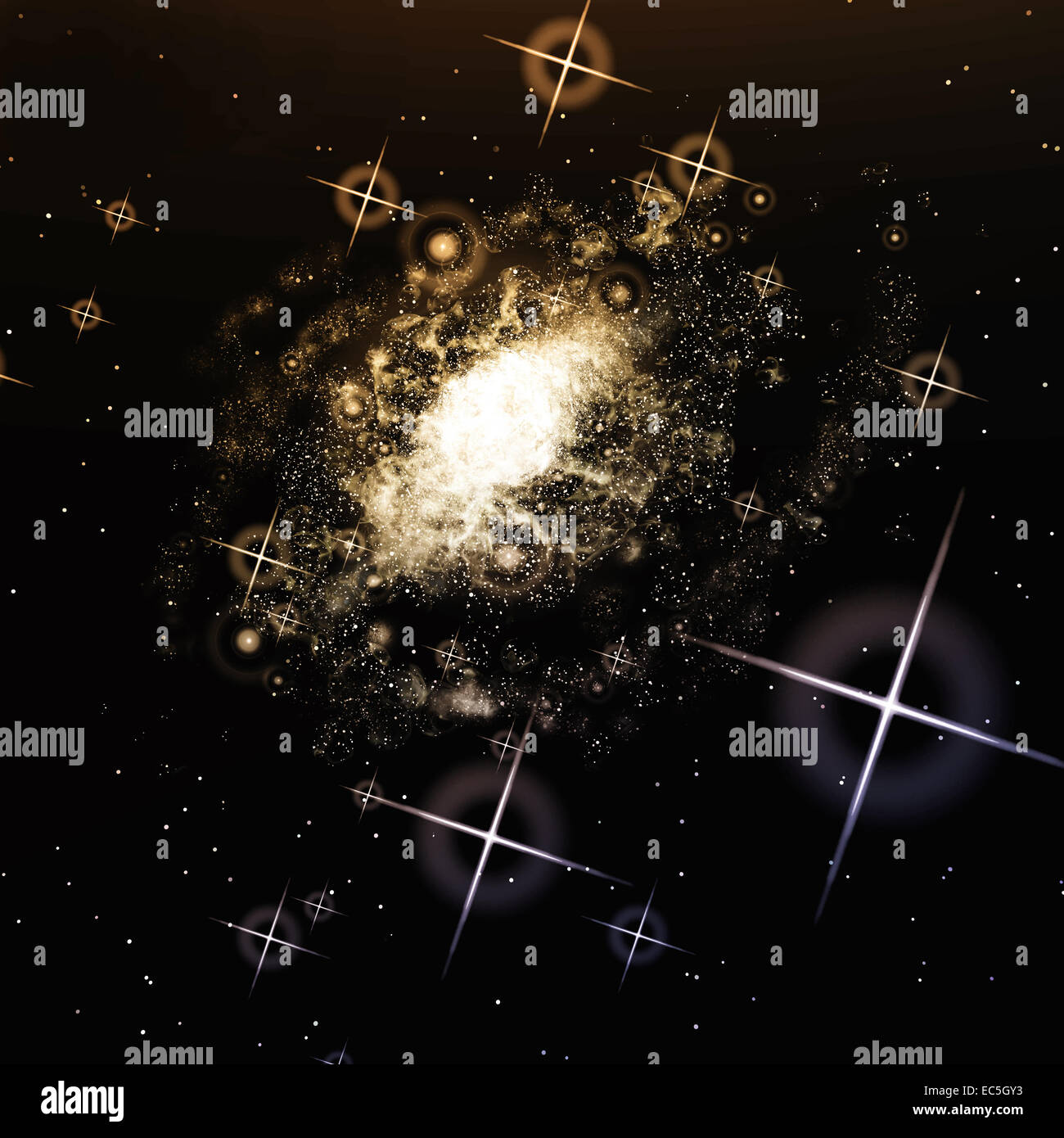 Digital visualization of a galaxy Stock Photo - Alamy
