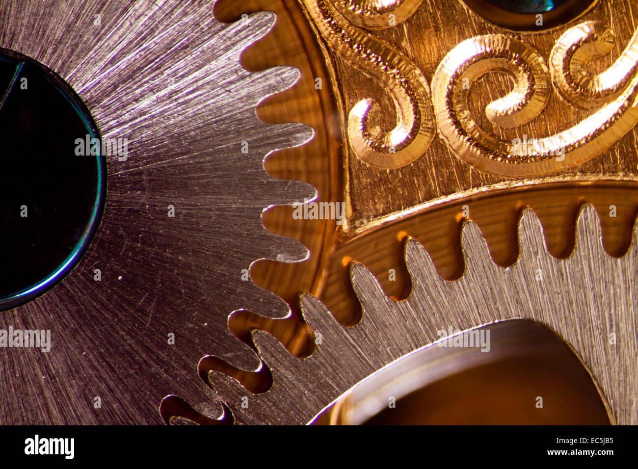 Micro photo of a clockwork Stock Photo - Alamy