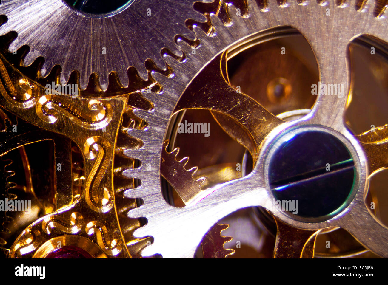 Micro photo of a clockwork Stock Photo - Alamy