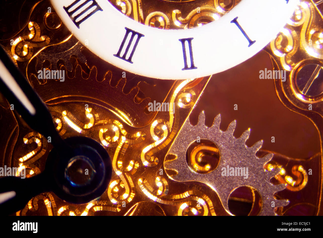 Micro photo of a clockwork Stock Photo - Alamy