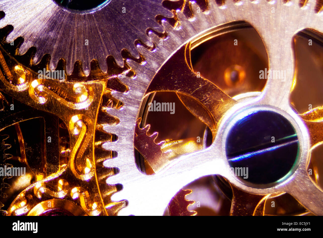 Micro photo of a clockwork Stock Photo - Alamy