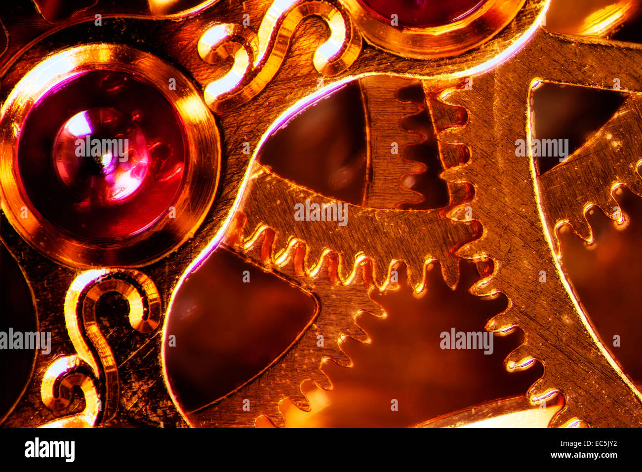 Micro photo of a clockwork Stock Photo - Alamy