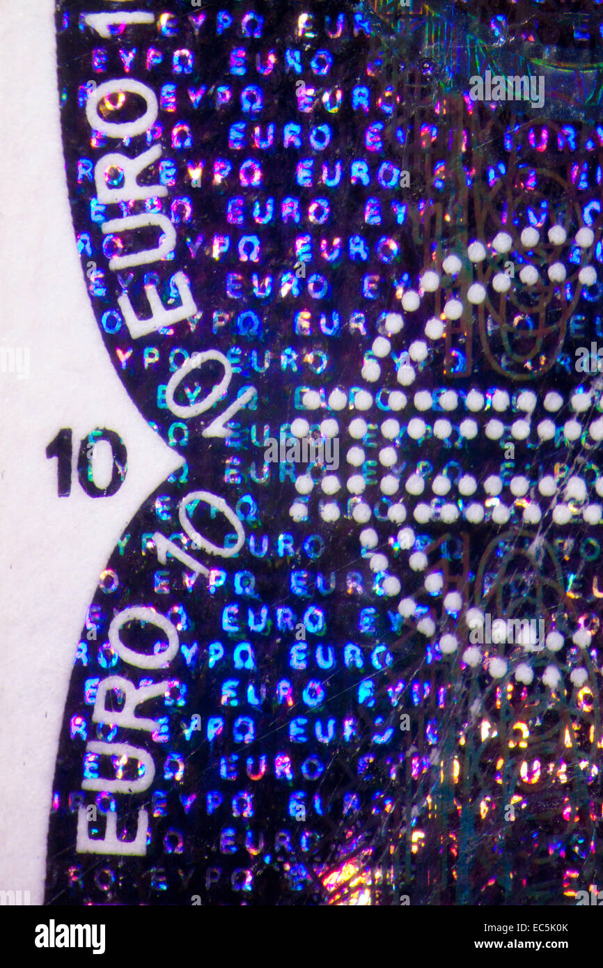 Micro Photo of an Euro Banknote Stock Photo - Alamy