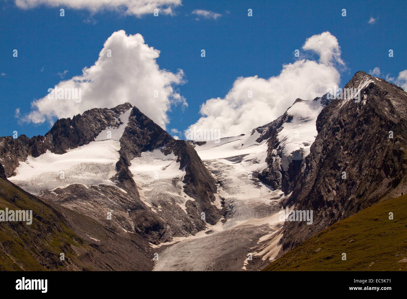 High snow-capped mountains Stock Photo - Alamy