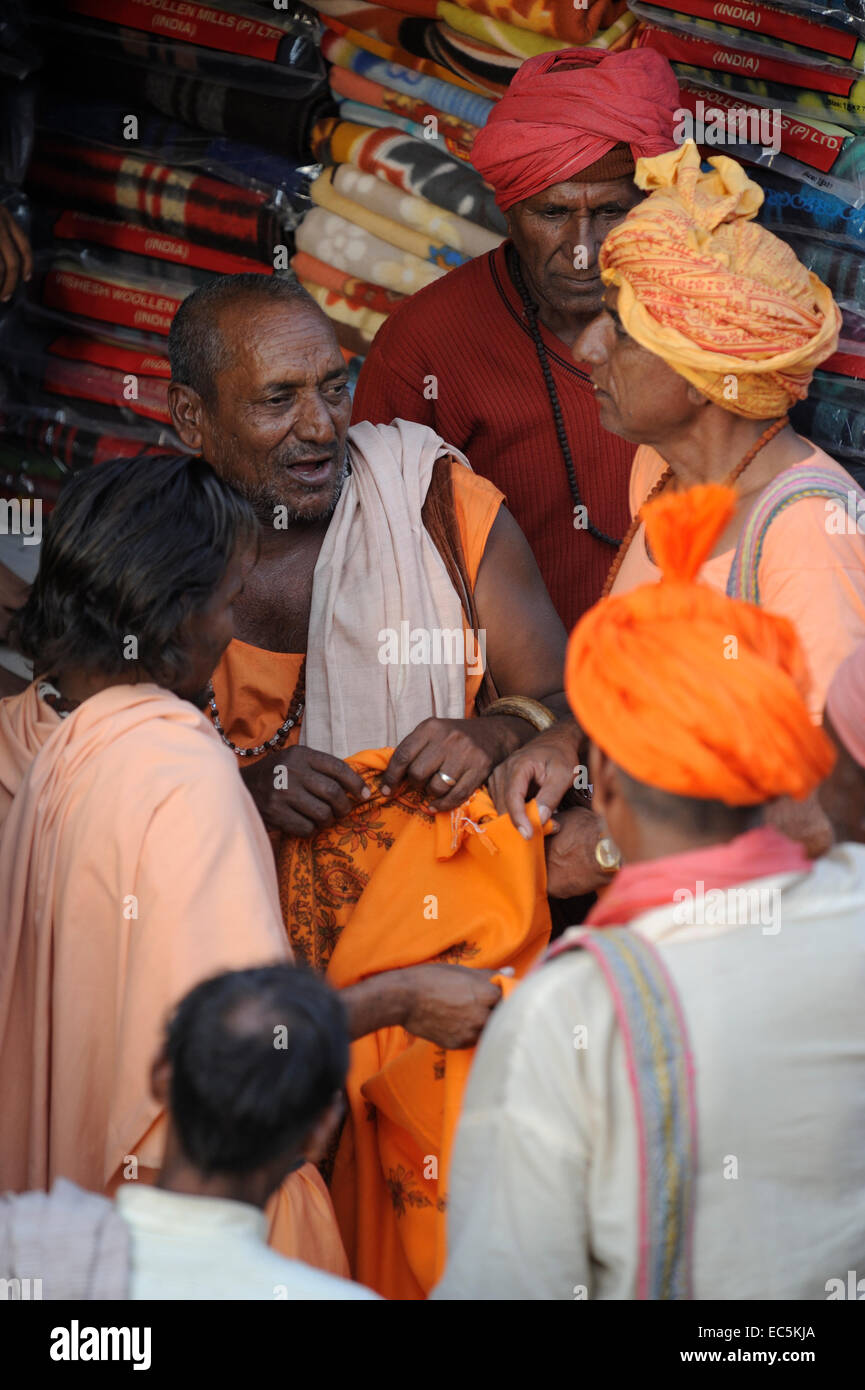 Group of indian holy men Stock Photo - Alamy