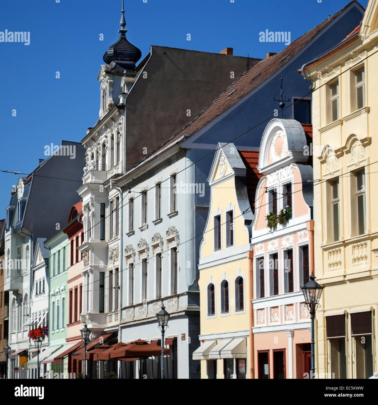 cottbus, germany, altmarkt, with historical houses Stock Photo - Alamy
