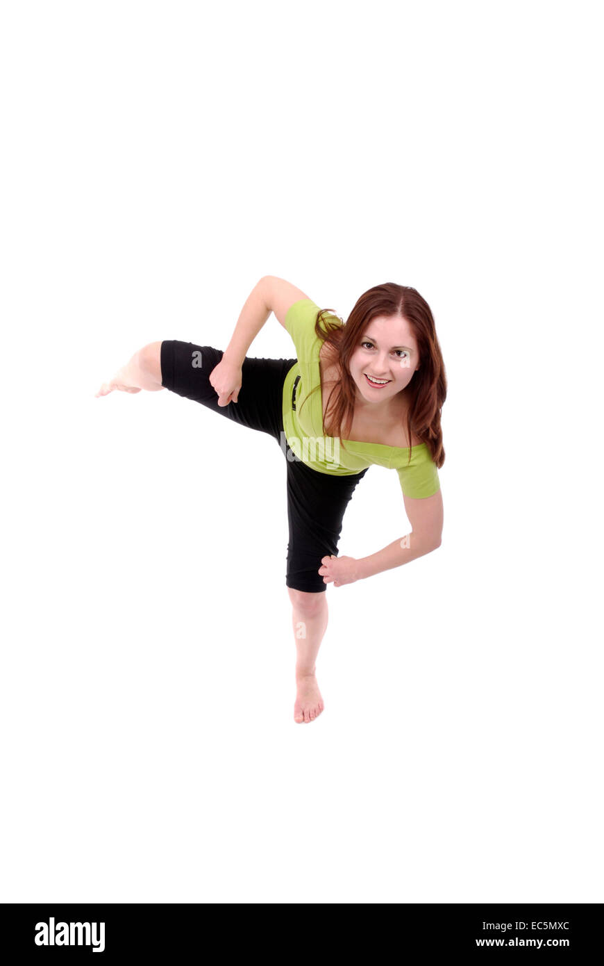 Young athletic brunette woman Cut Out Stock Images & Pictures - Alamy