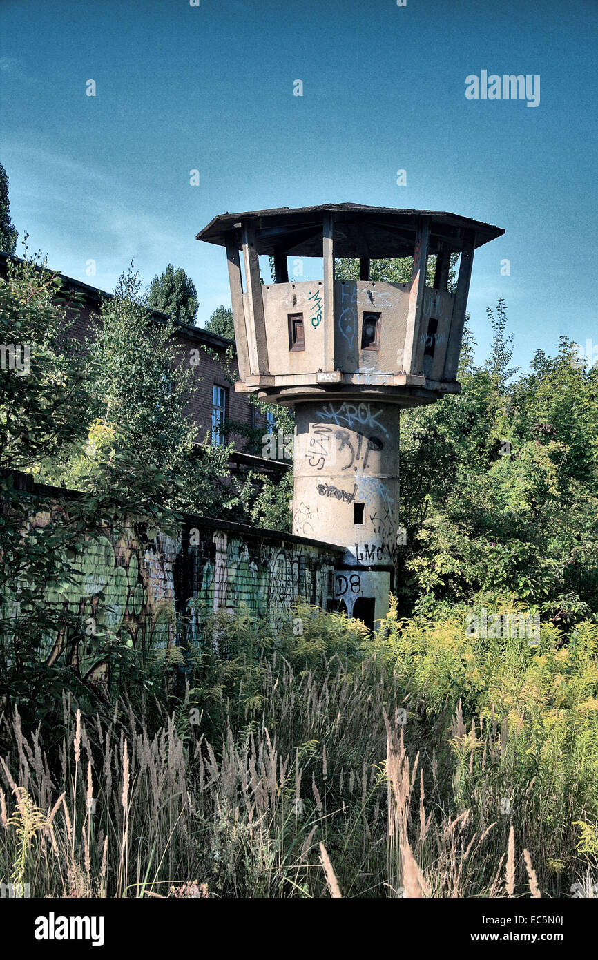 old East German Watchtower in Berlin Stock Photo - Alamy