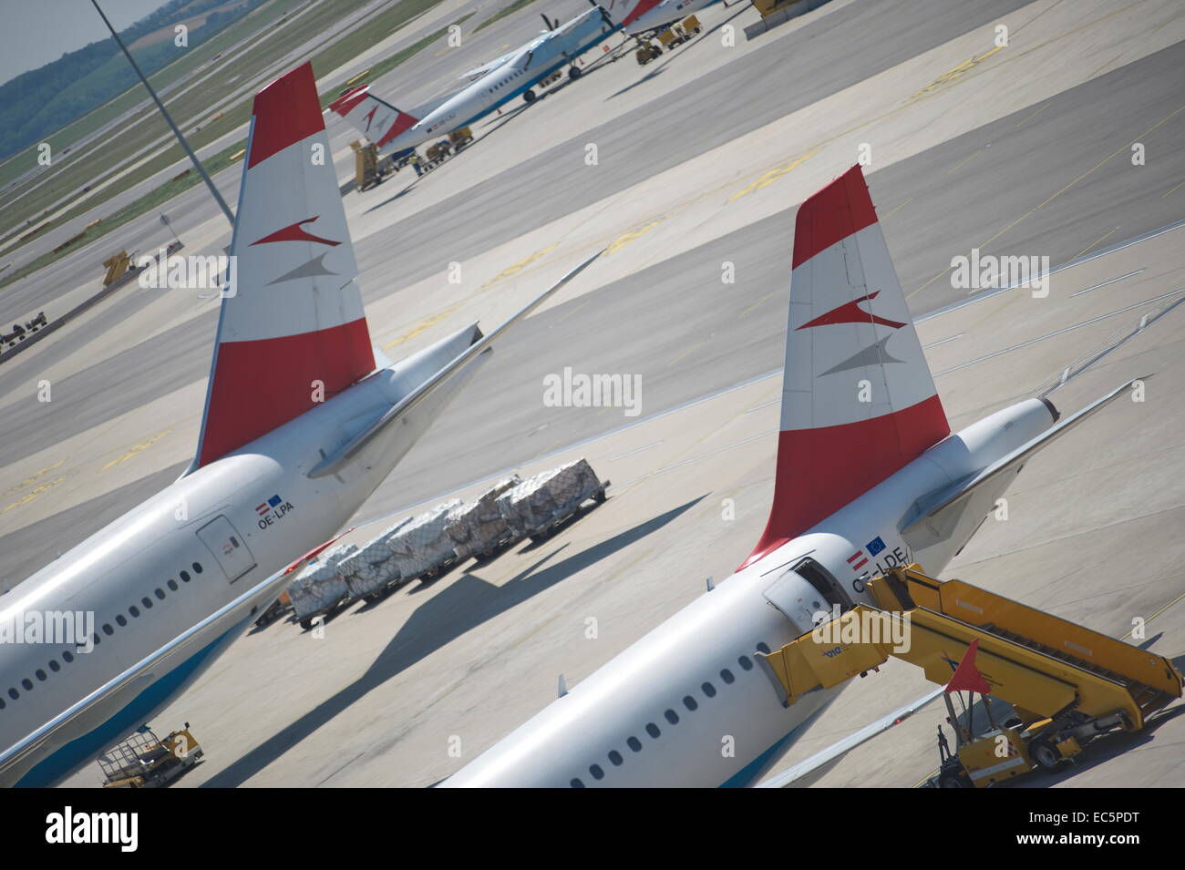 Vienna International Airport, Austrian Airlines Stock Photo - Alamy