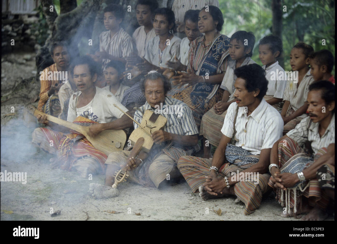 Traditional Music in the Kingdom Bote, West Timor Indonesia Stock Photo ...