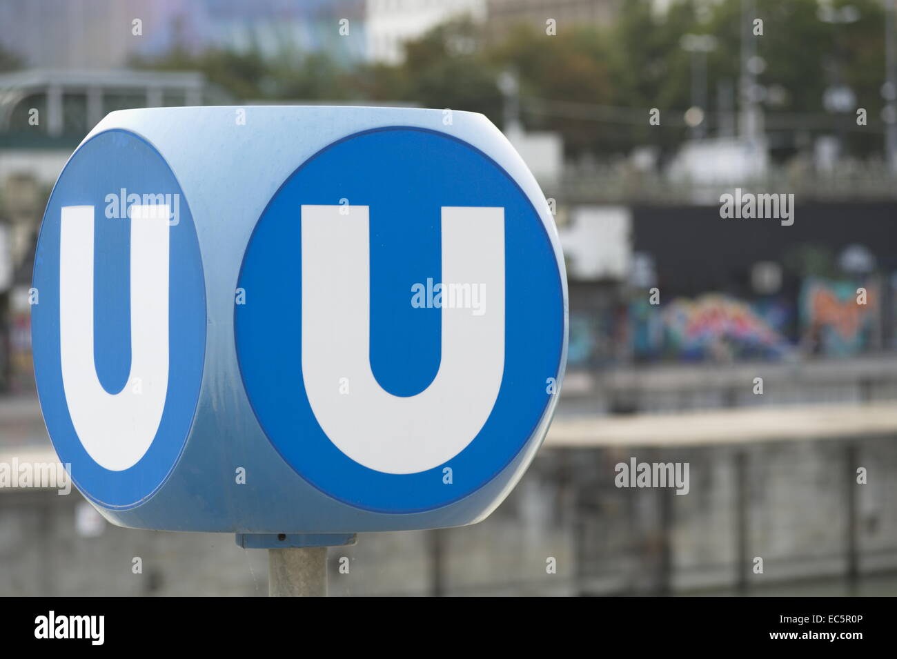 Subway signs Vienna Stock Photo - Alamy