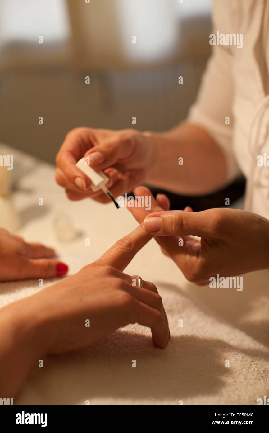 Woman with a manicure Stock Photo - Alamy