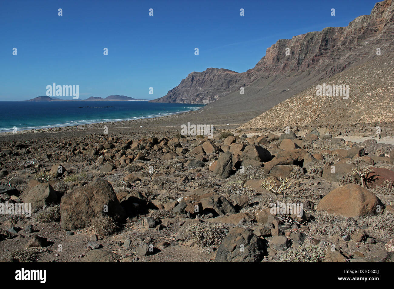 Risco de Famara Isla Graciosa, Lanzarote, Spain Stock Photo - Alamy