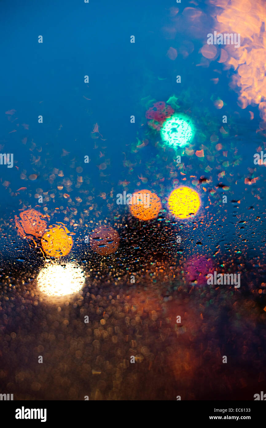 rain on the car windows Stock Photo - Alamy