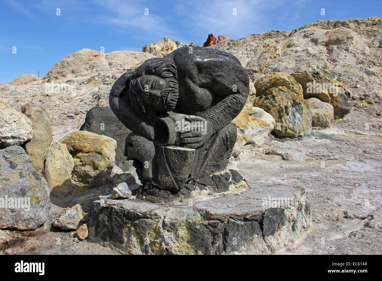 Vulcano, stone sculpture, Aeolian Islands, Italy Stock Photo - Alamy