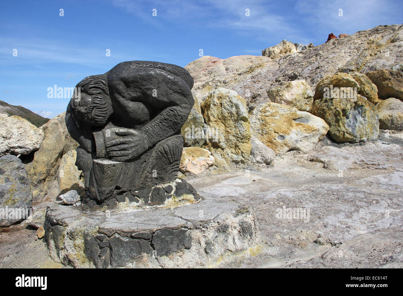 Vulcano, stone sculpture, Aeolian Islands, Italy Stock Photo - Alamy