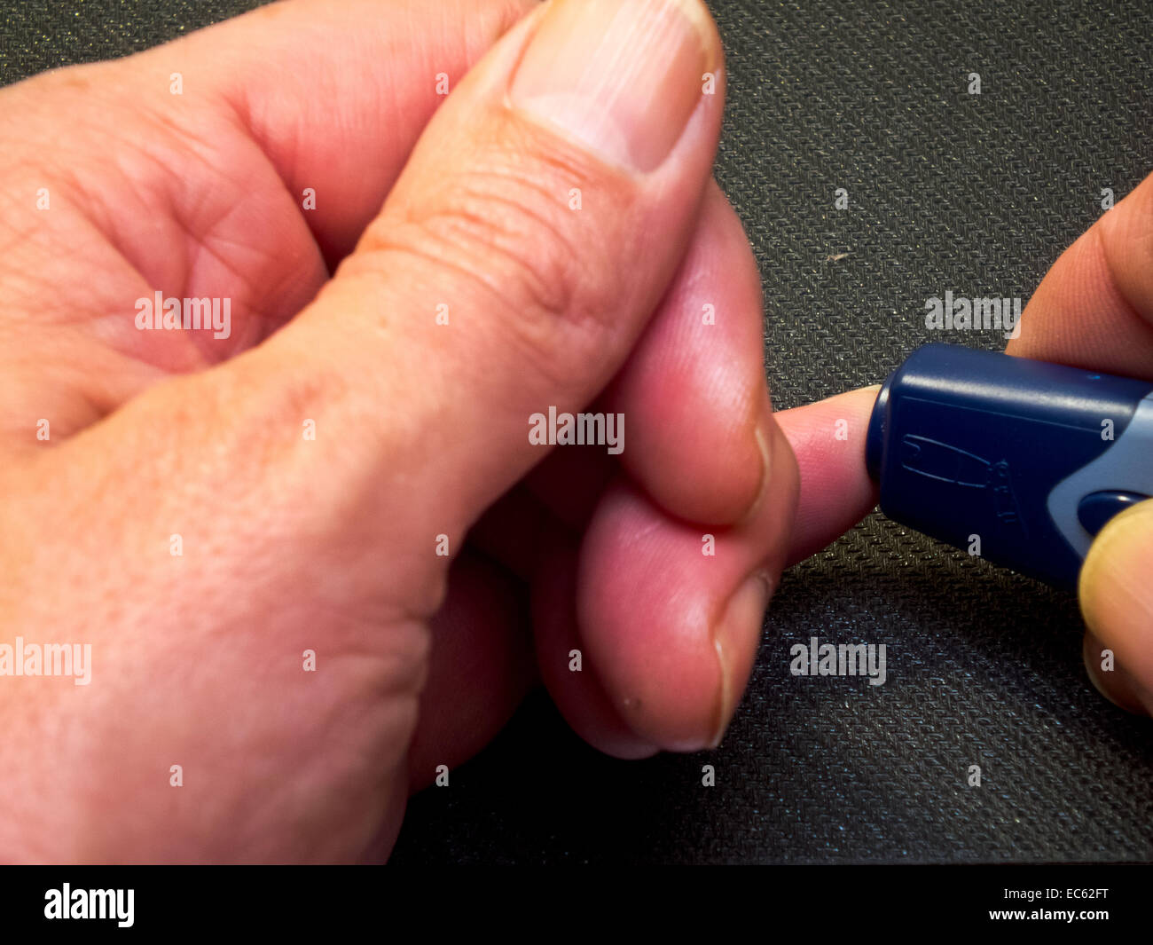 blood sugar measuring Stock Photo - Alamy