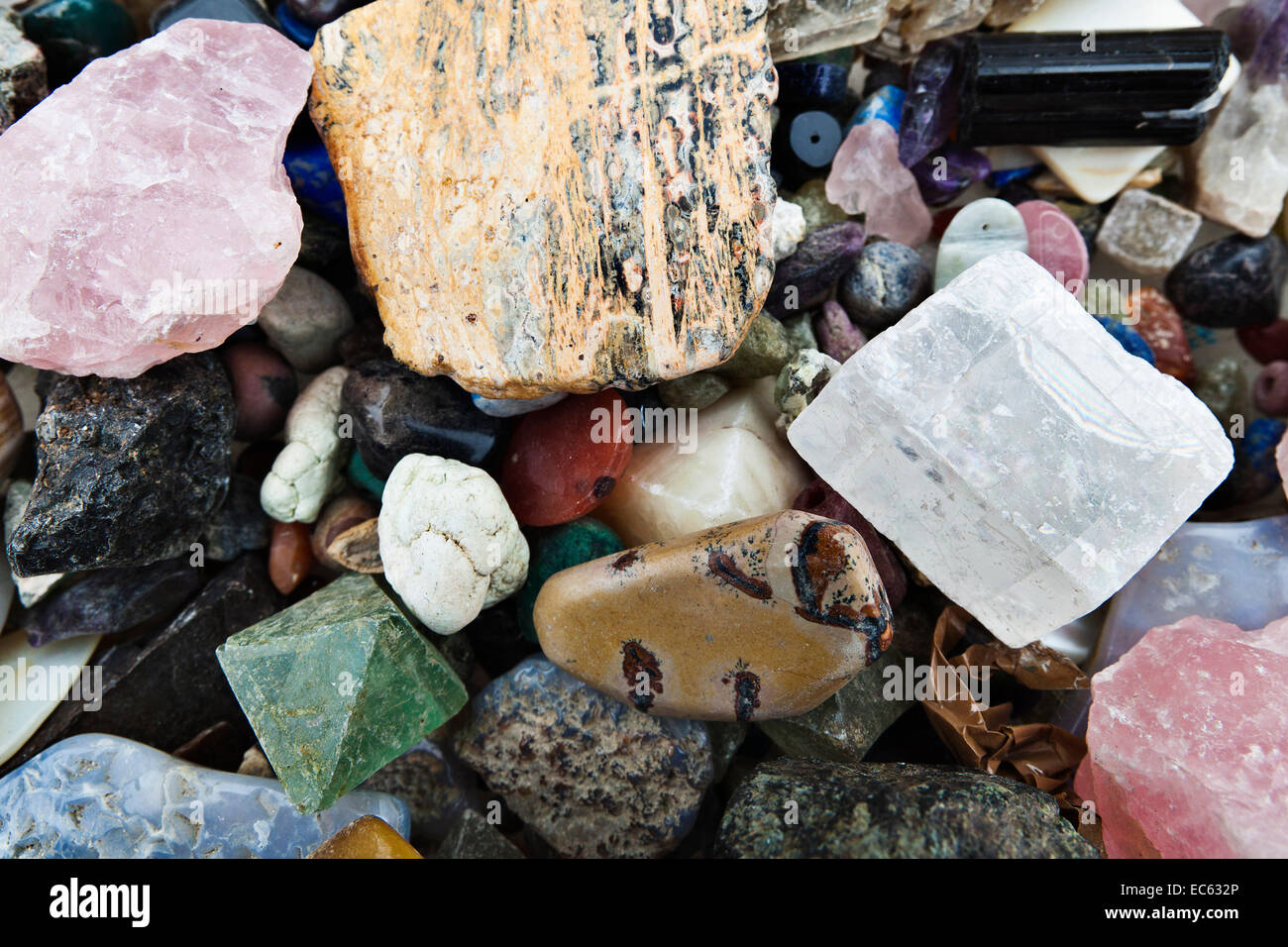 sundry gemstones and minerals Stock Photo - Alamy
