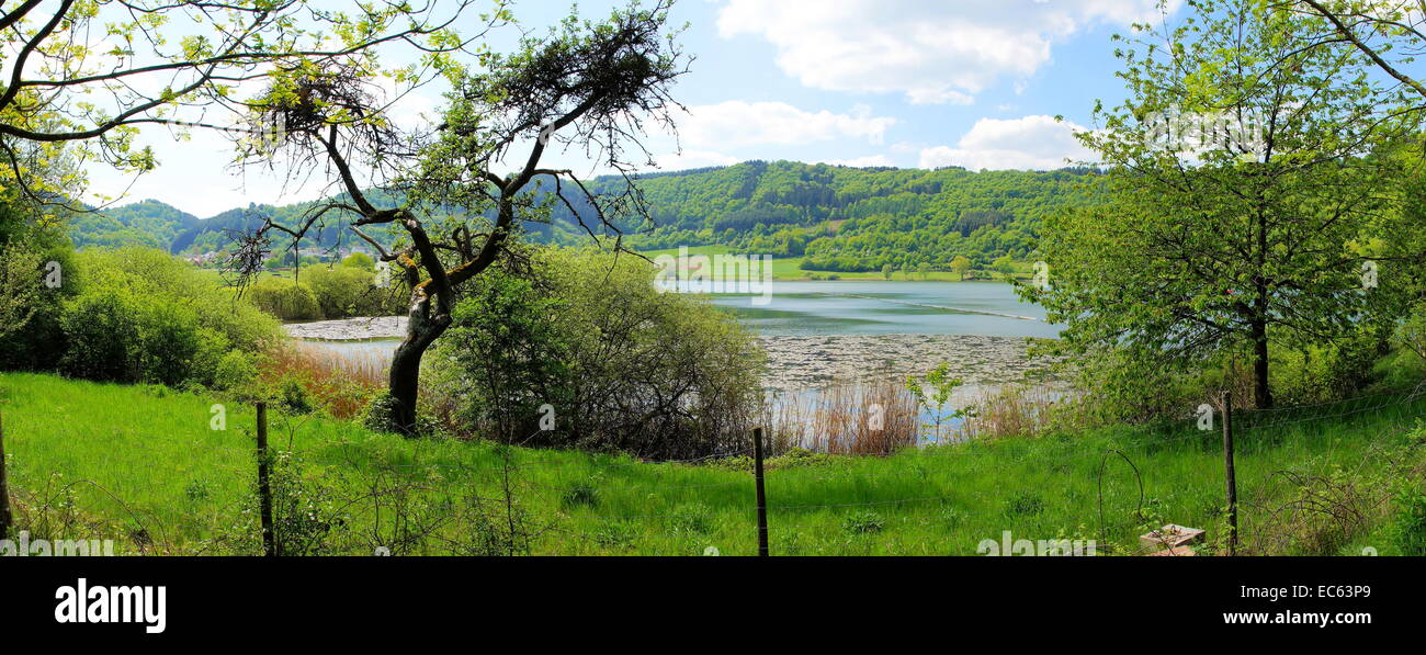 Maar of Meerfeld in the Eifel region Stock Photo - Alamy