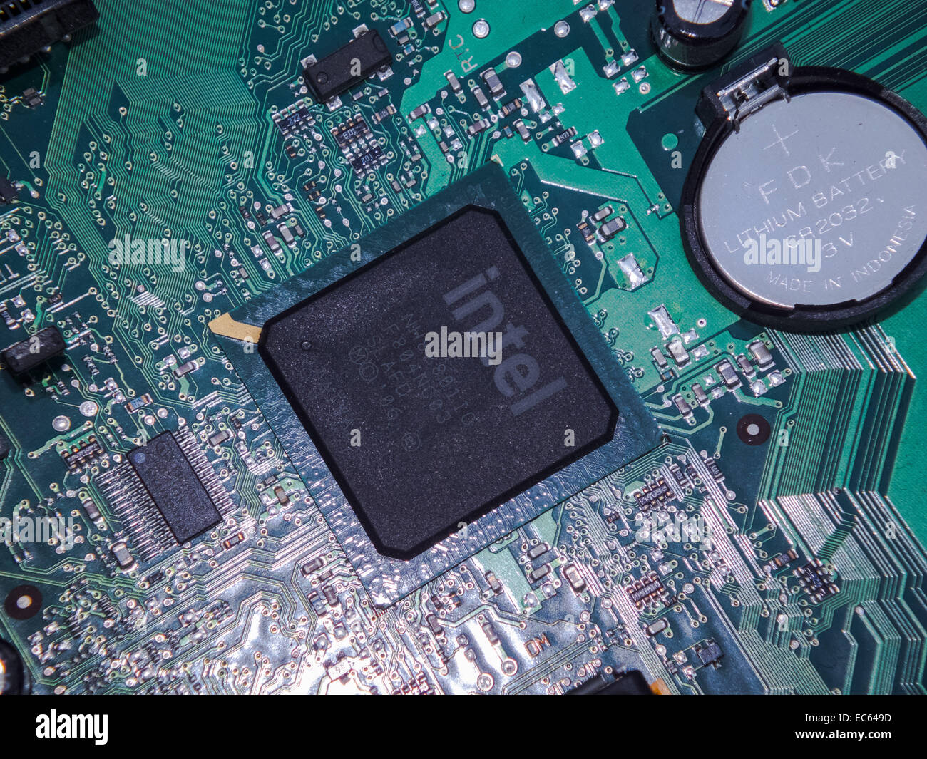 Macro photography electronics motherboard detail hi-res stock ...