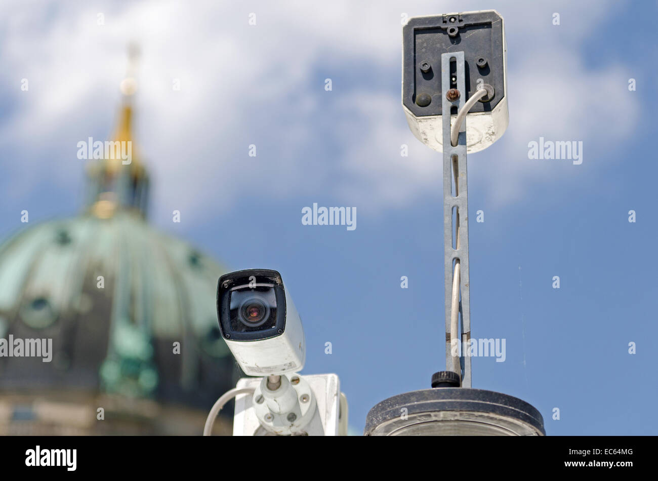 surveillance cameras in berlin Stock Photo - Alamy