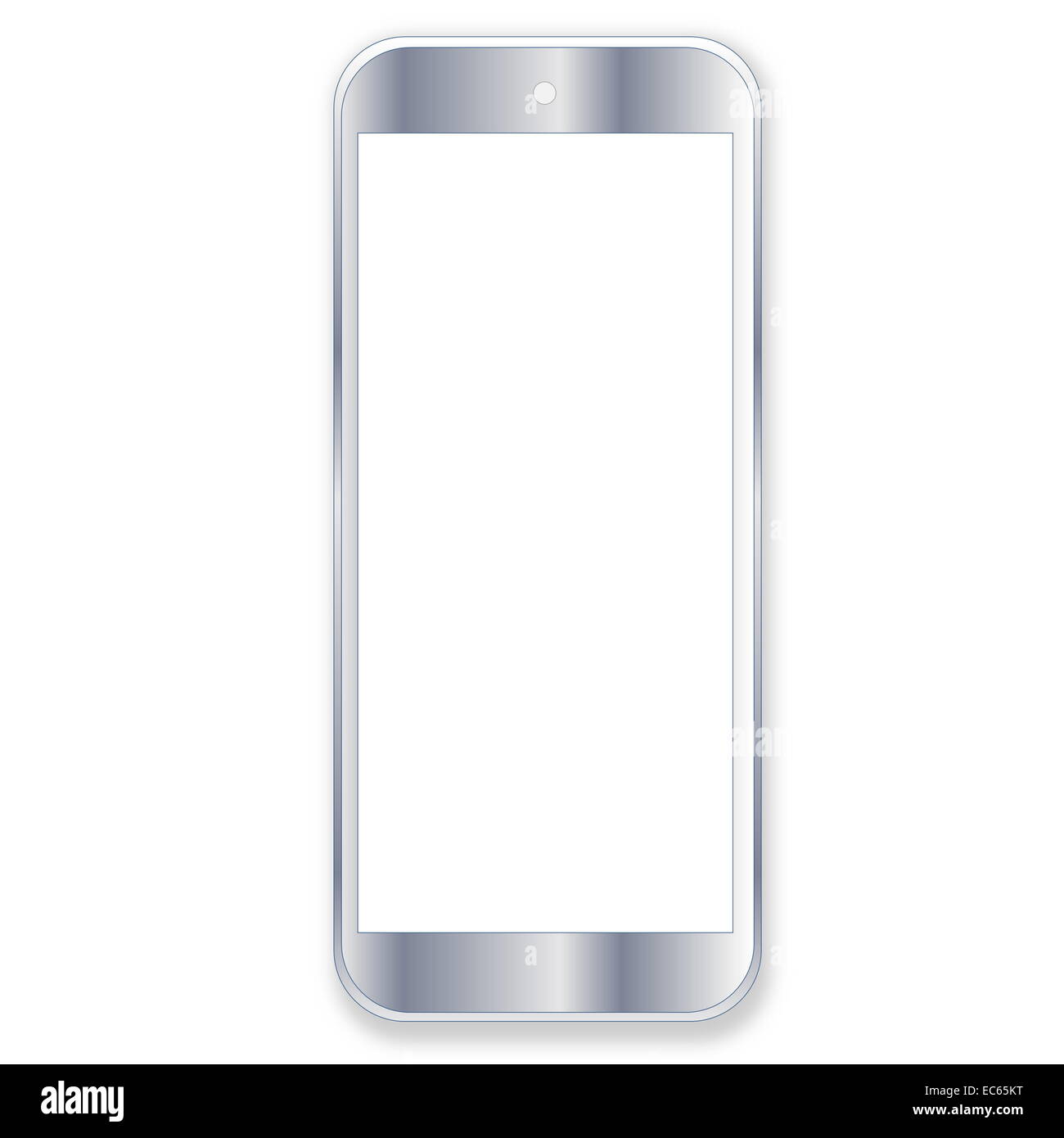 One grey smartphone with blank screen in white background Stock Photo ...